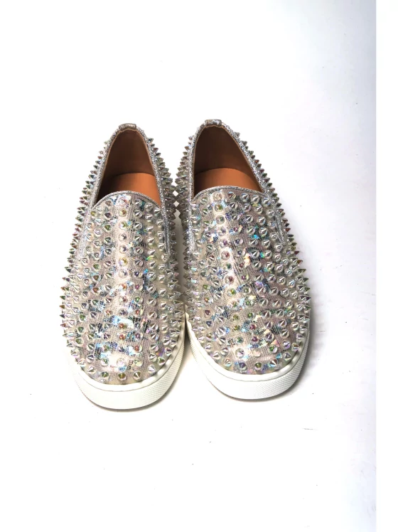 Christian Louboutin Buty sportowe White Ab/Clear Ab Roller Boat Woman ...