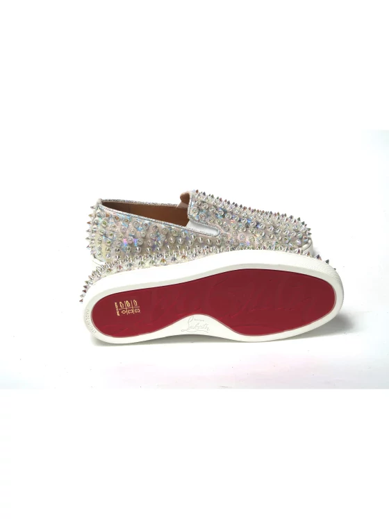Christian Louboutin Buty sportowe White Ab/Clear Ab Roller Boat Woman ...